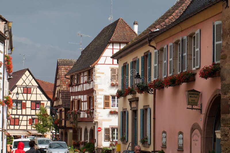 Vecchie Case Medievali Armate in Legno in Butzbach, Germania Sotto La ...