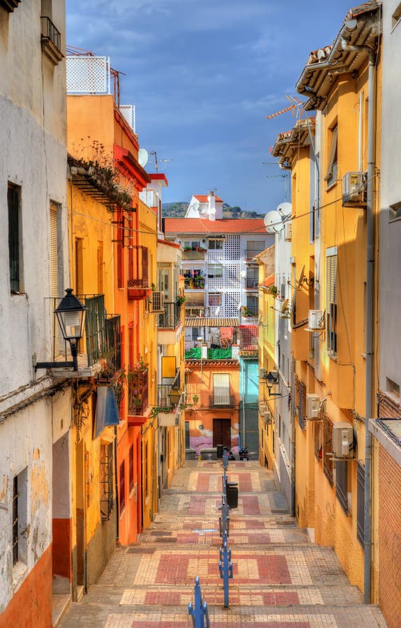 Via Nel Centro Storico Di Malaga - La Spagna Fotografia Stock ...
