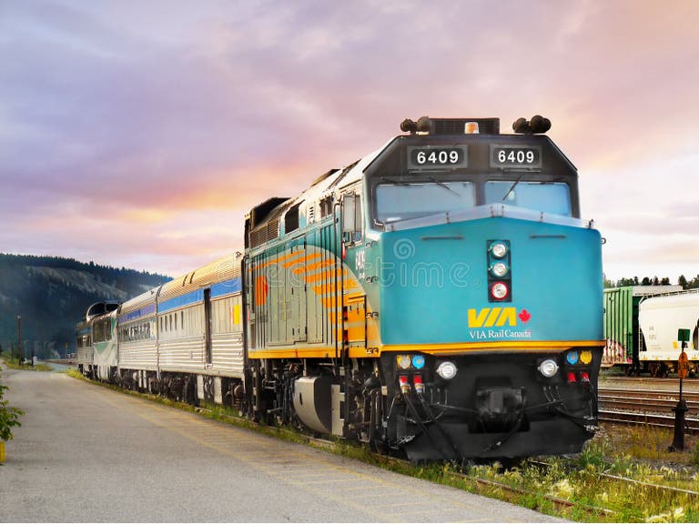Via Rail Canada Train editorial stock photo. Image of calgary - 68473013