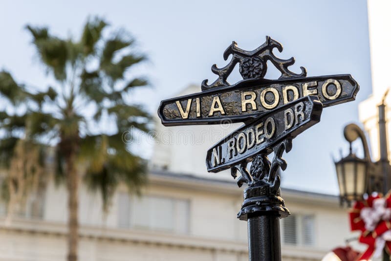 Rodeo Drive Street Sign in Beverly Hills, CA Editorial Stock Image ...
