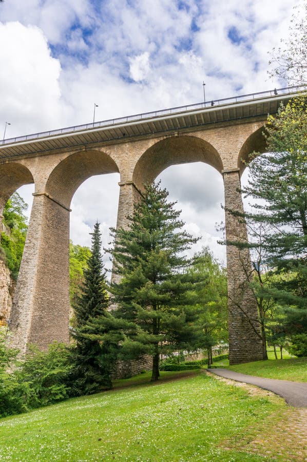 Passerelle Bridge in Luxembourg Stock Photo - Image of traditional ...