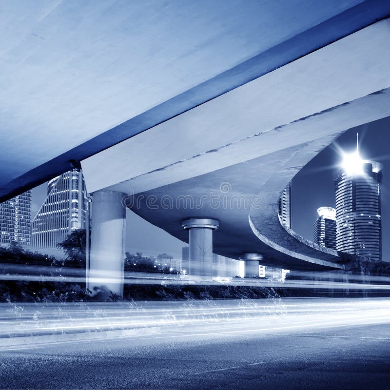 Viaduct Night stock image. Image of abstract, commuting - 22550423