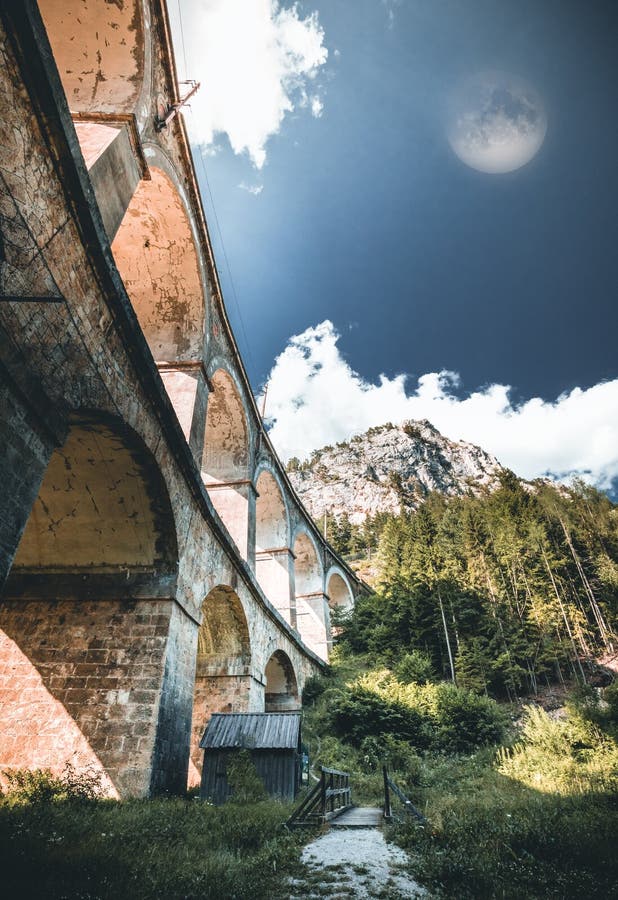 The Viaduct of the Old Semmering Railway (Semmeringbahn Stock Image ...