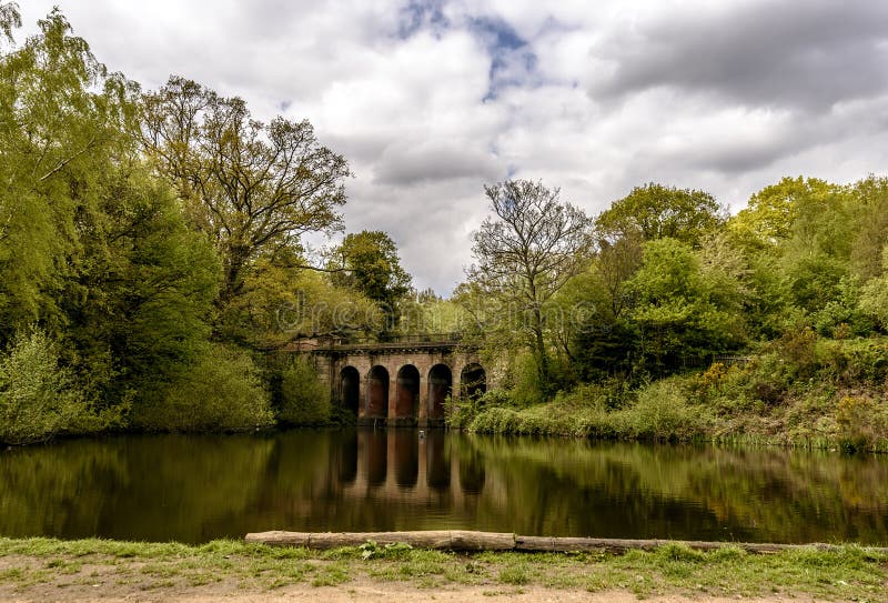 The Viaduct Pond stock image. Image of viaduct, tree - 151131209