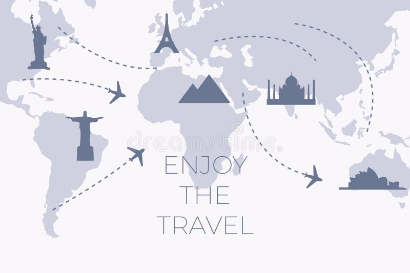 Viajar pelo mundo ilustração do vetor. Ilustração de viagem - 270919772