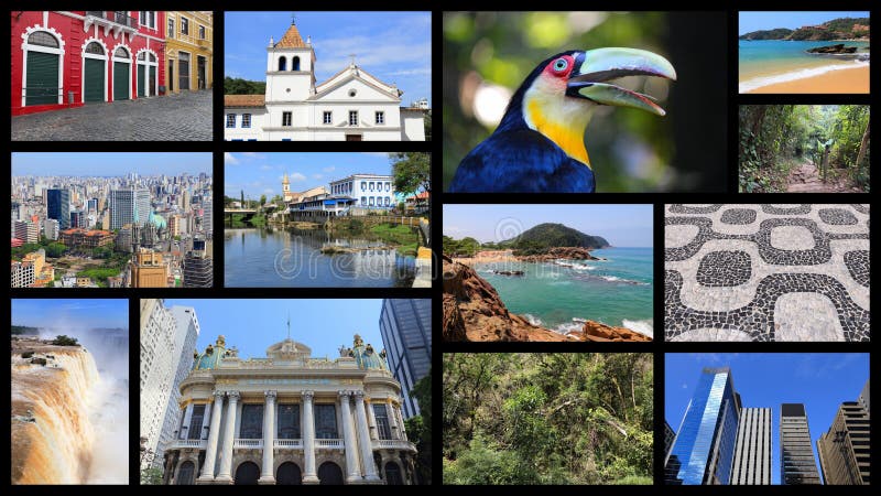 Collage del Brasil imagen de archivo. Imagen de montaje - 96403121