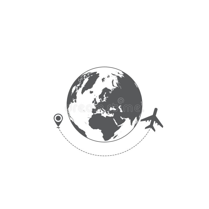 Viaje del mapa del mundo ilustración del vector. Ilustración de viaje ...