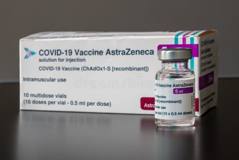 Vial of Astrazeneca Covid-19 Vaccine in Front of Vaccine Box Editorial ...