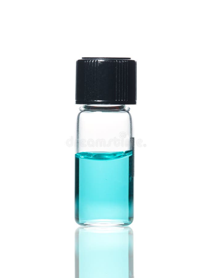 Colored Solution in Laboratory Flasks Stock Photo - Image of milliliter ...