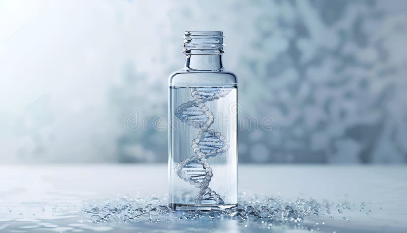 A Vial with Dna Helix, Representing Personalized Medicine and Precise ...