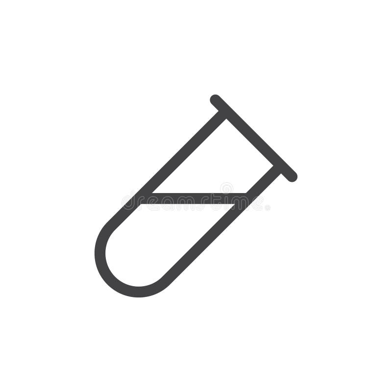 Vial Icon Thin Outline Art Symbol Stock Vector - Illustration of ...