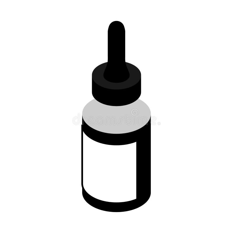 A Vial with Liquid and a Label for the Inscription Stock Vector ...