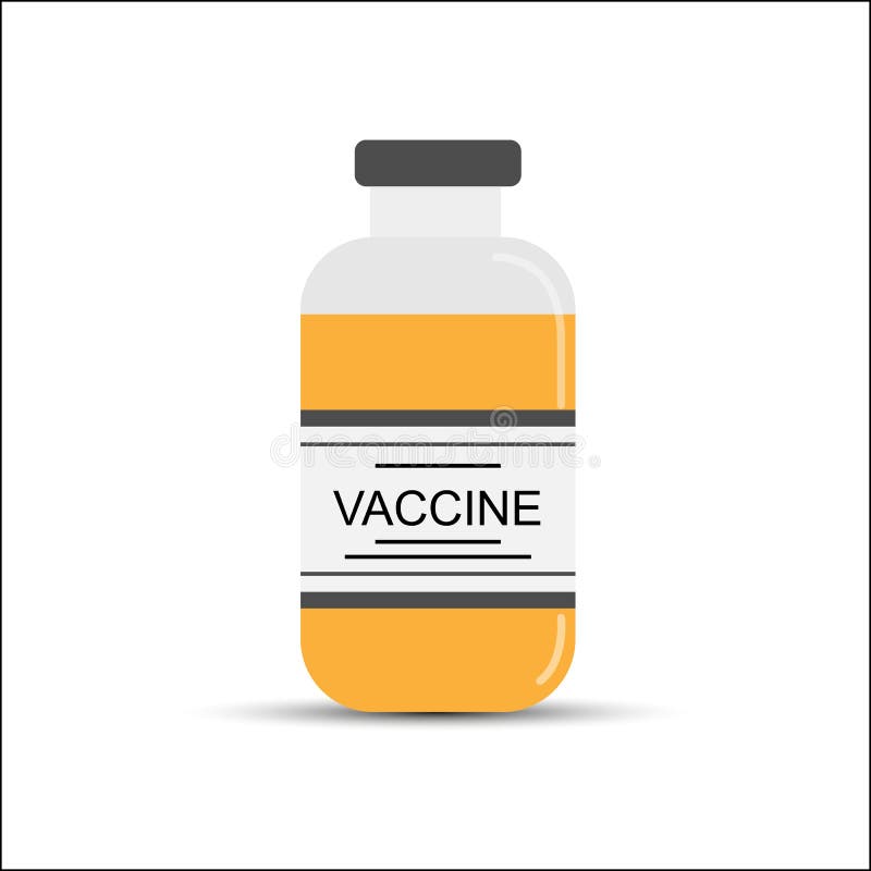 Vial of Vaccine, Simple Drawing for Design and Stock Vector ...