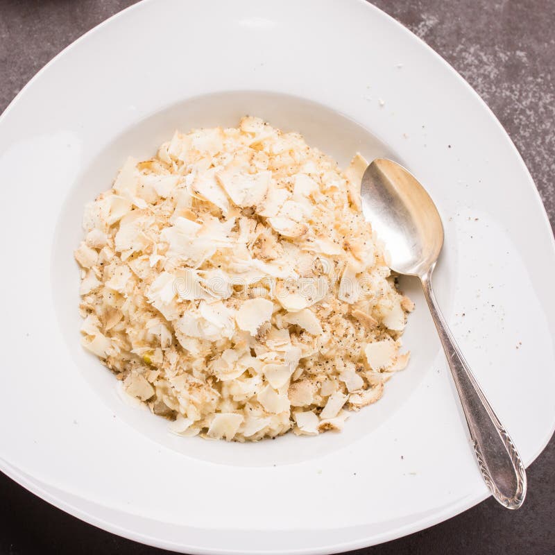Vialone Nano Risotto Rice with Shaved Hard Cheese Stock Image - Image ...