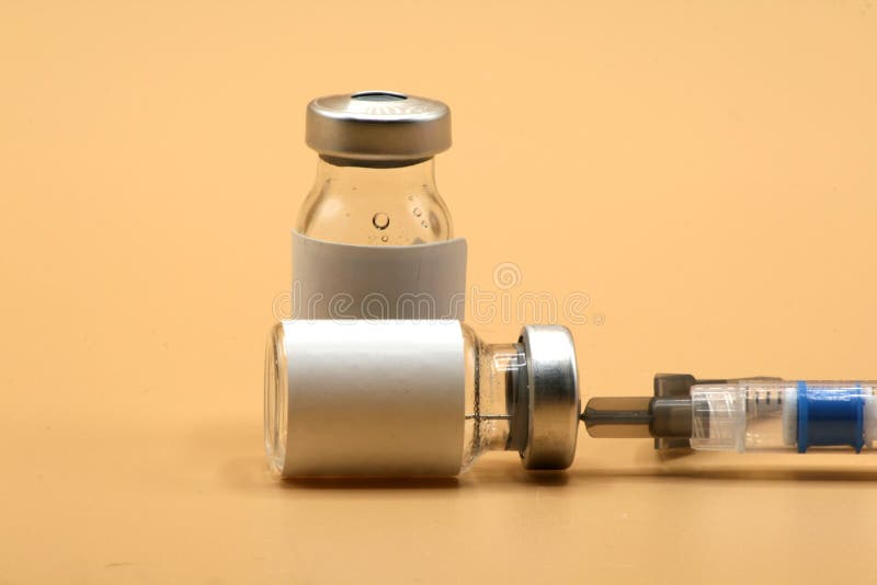 Vials with blank labels stock photo. Image of virus - 209806644