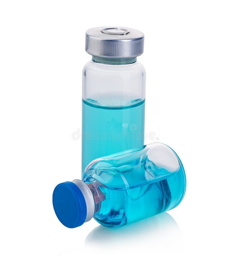 Blue Solution in Glass Beaker Stock Image - Image of pharmaceutical ...