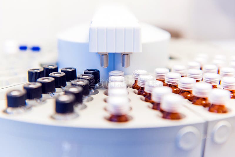 Vials in lab stock photo. Image of chromatography, ions - 170709210