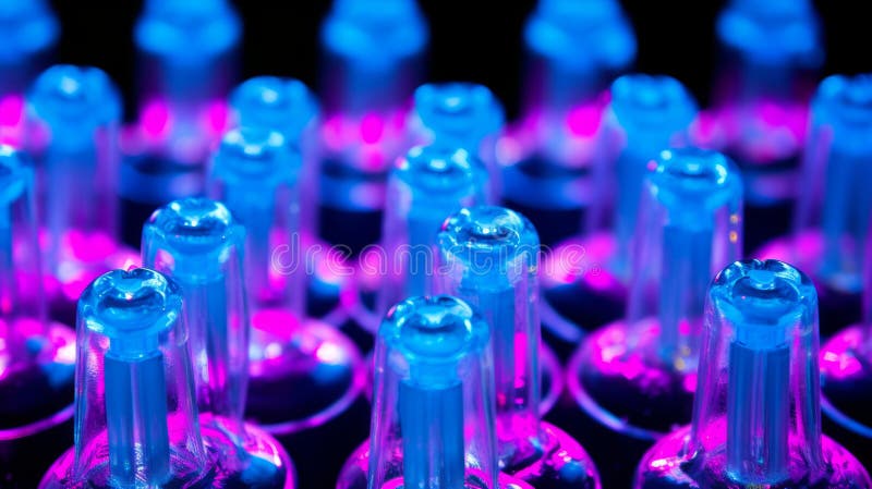 The Vials are in a Laboratory Setting with a Blurred Background. the ...