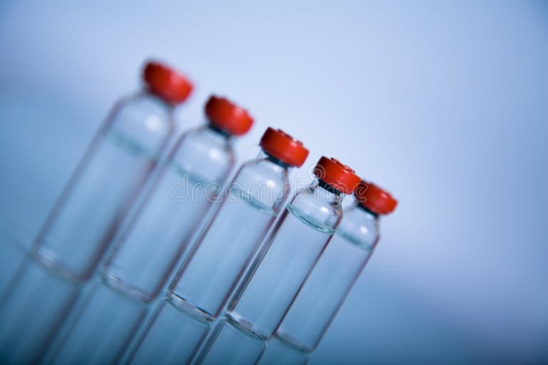 Vials for Medicine or Science Stock Photo - Image of reflect, bottle ...