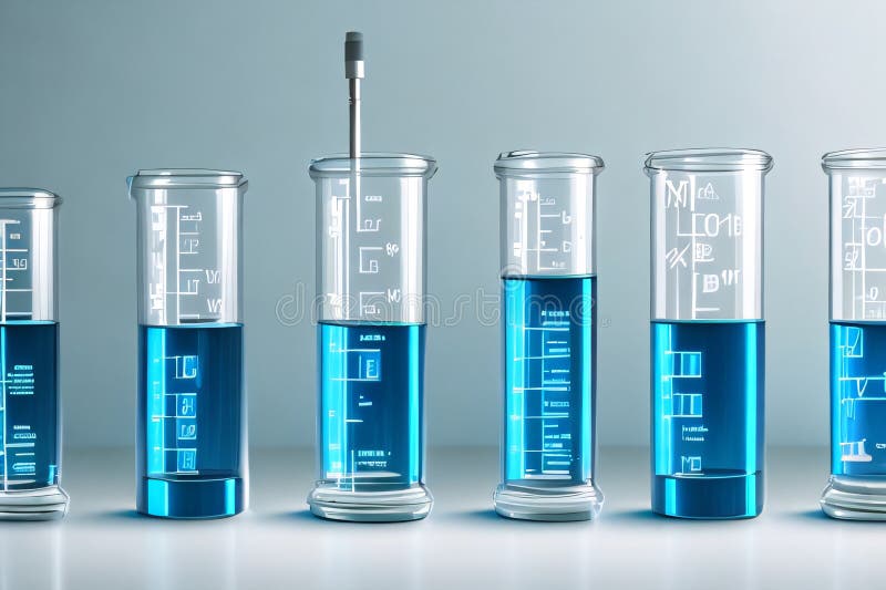 Multi-colored Liquids in Scientific Tubes in a Laboratory Stock ...