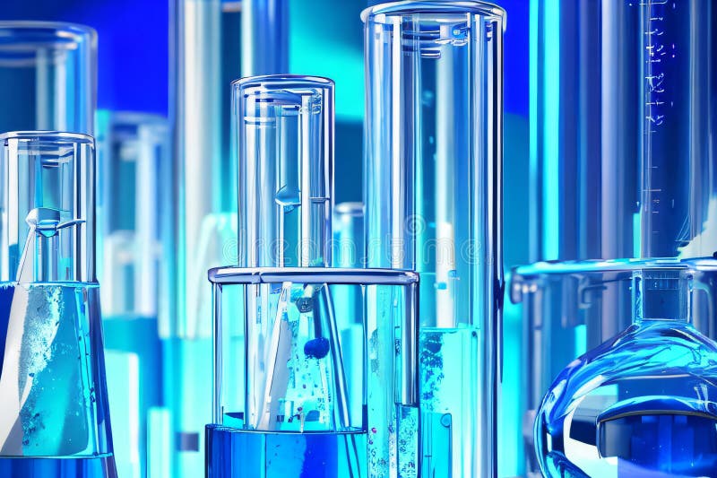 Scientific Tubes with Various Colored Fluids in a Modern Laboratory ...