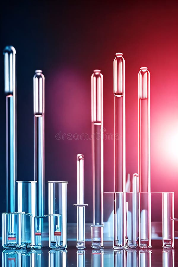 Vials of Multicolored Fluids in a Laboratory Setting Stock Illustration ...