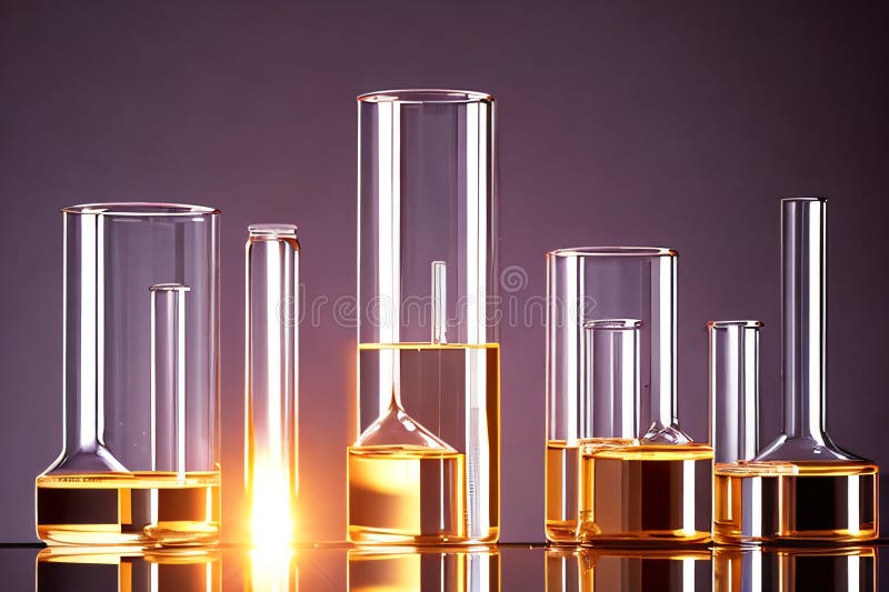 Vials of Multicolored Fluids in a Laboratory Setting Stock Illustration ...