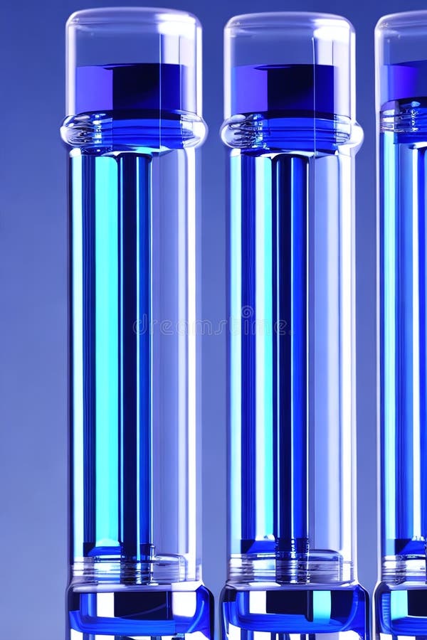 Vials of Multicolored Fluids in a Laboratory Setting Stock Illustration ...