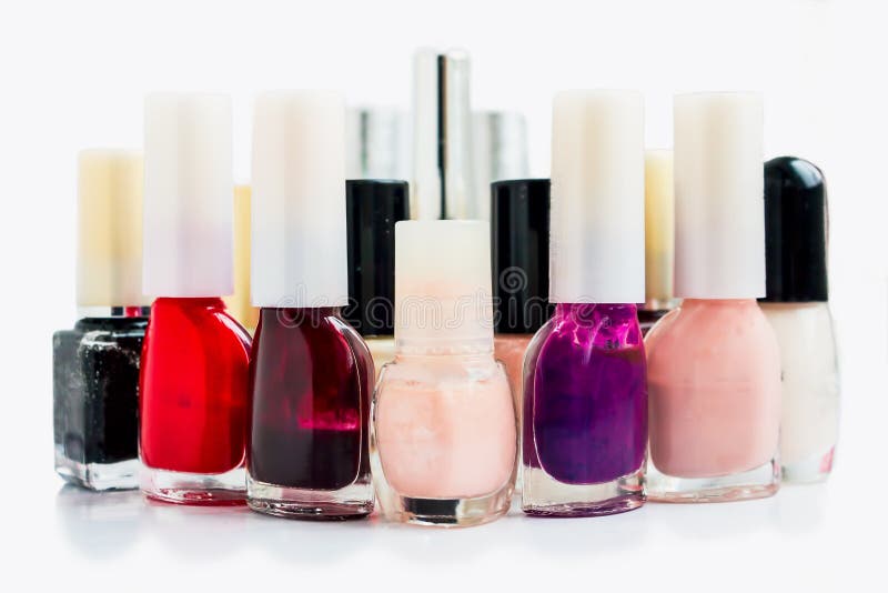 Vials for nail Polish stock photo. Image of fashion, manicure - 83166822