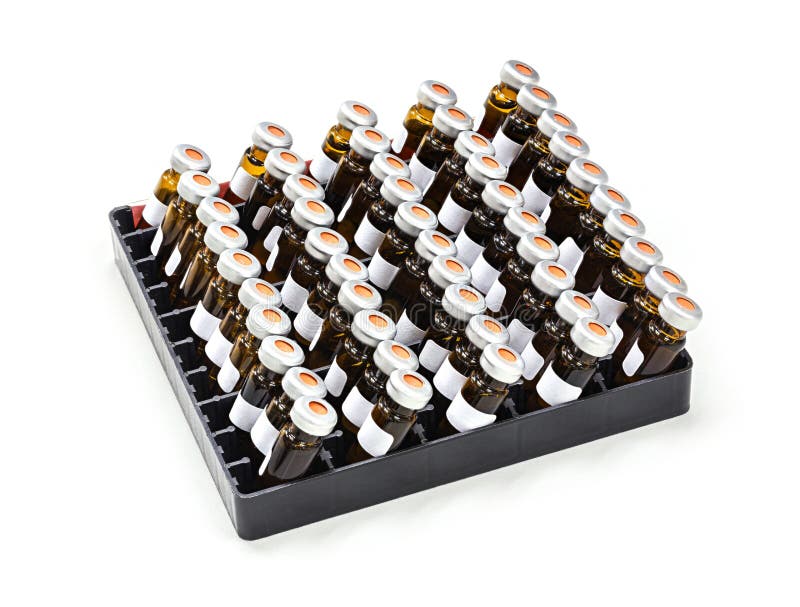 Vials in rack stock image. Image of gcms, chemistry, chemical - 66214031