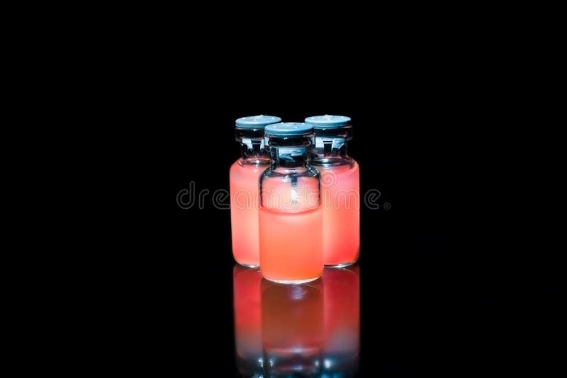 Red Liquid In Medicine Ampule Stock Image - Image of laboratory, inject ...