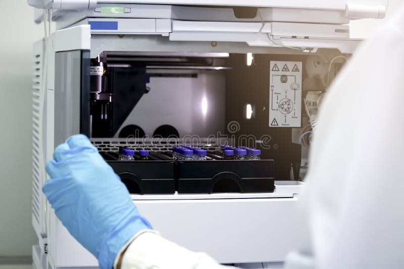 Vials Small Bottle in Tray Inside Injection Section of High Performance ...