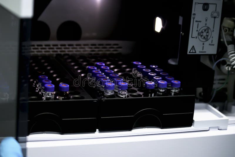 Vials Small Bottle in Tray Inside Injection Section of High Performance ...