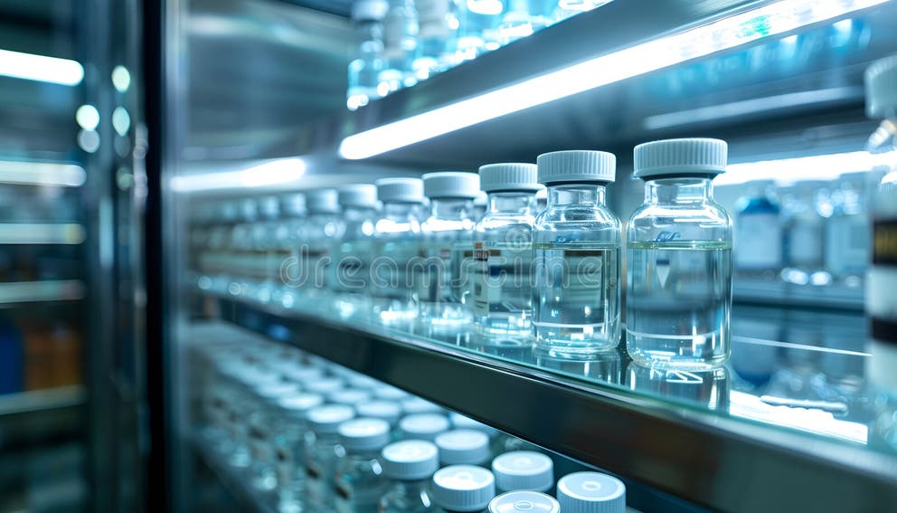 Vials Stored in Temperature-controlled Environment, Highlighting ...