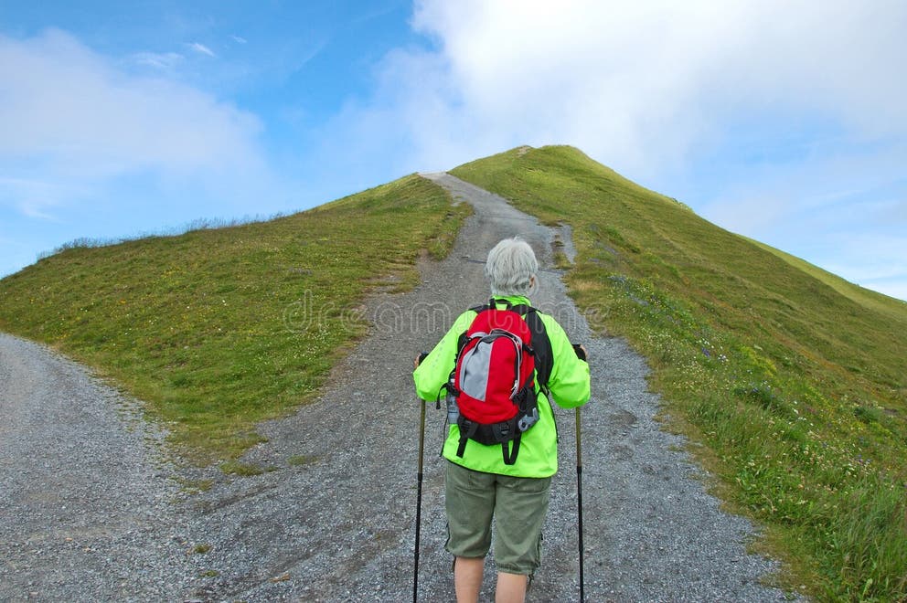 Escursionista donna fotografia stock. Immagine di successo - 2941406