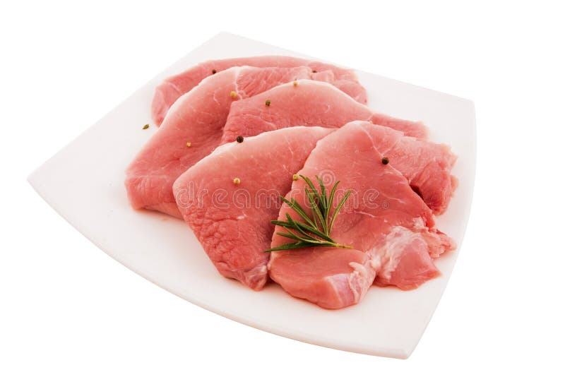 La Boîte Découpée En Tranches De Carton De Viande a Isolé La Vue ...