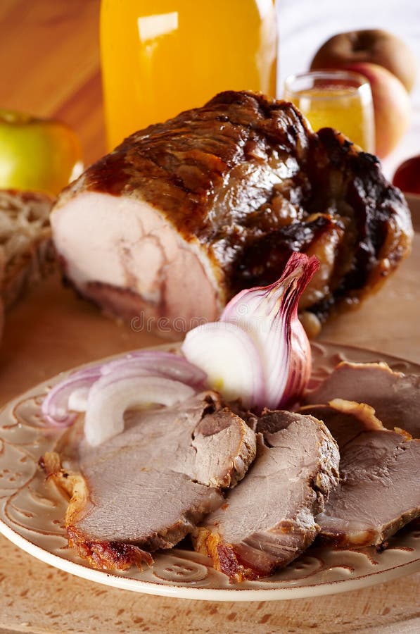 Viande Cuite Au Four Par Porc Image stock - Image du viande, four: 51266143