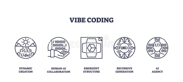 Vibe Coding Illustrates AI-driven Development with Icons for Creation ...