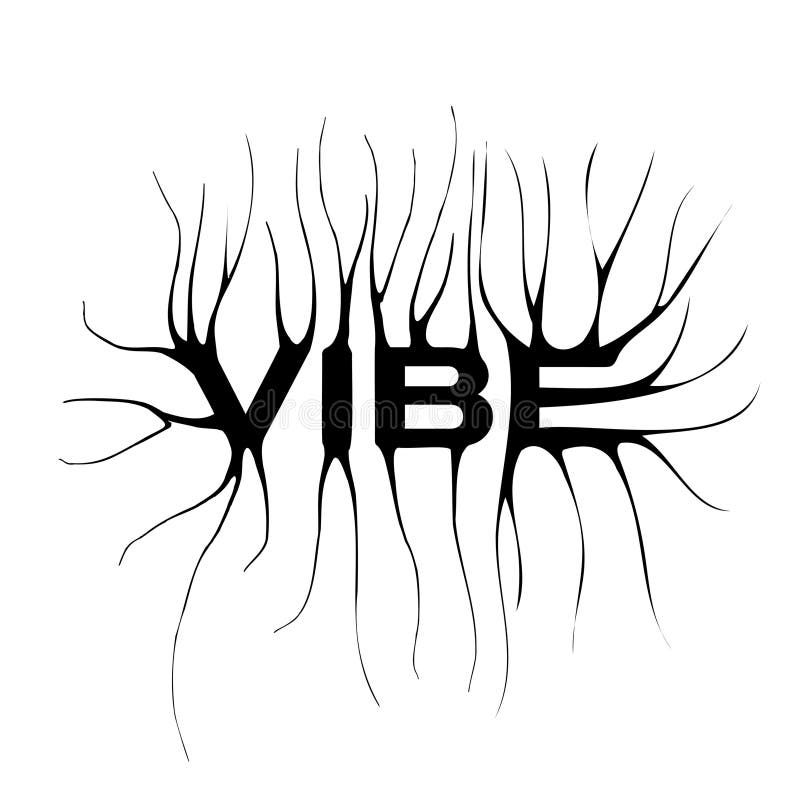 Vibe - Slogan Tee Print Design with Distorted Typography and a Modern ...