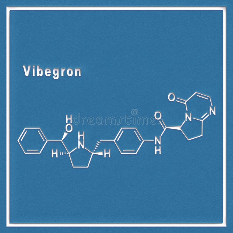 Vibegron Drug, Structural Chemical Formula Stock Image - Image of bond ...