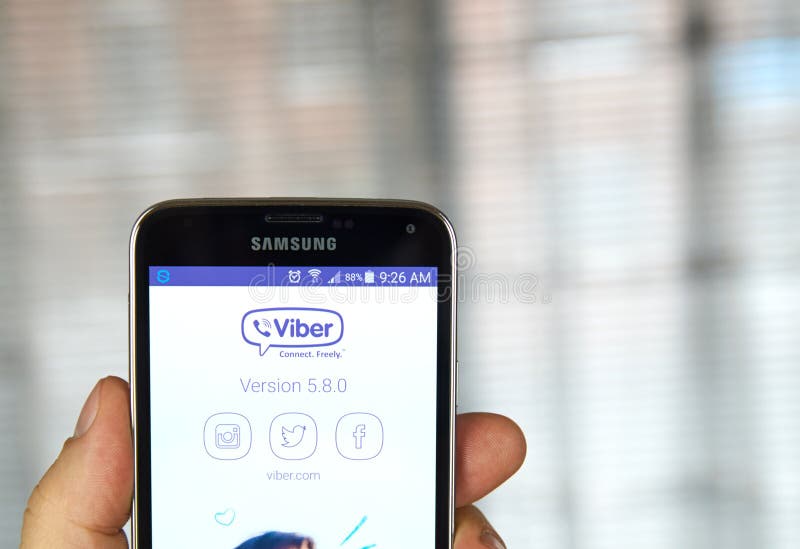 Viber Mobile App on a Cell Phone. Editorial Stock Photo - Image of ...