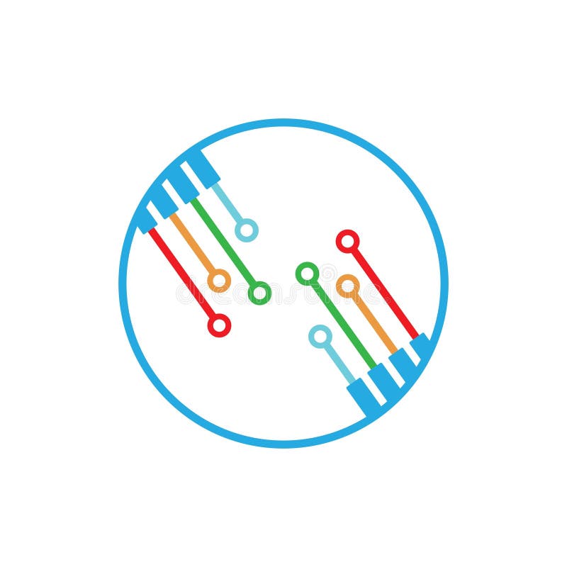 Viber Optic Cable Icon Vector Flat Design Template Stock Vector ...