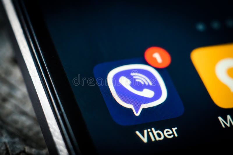 Viber Application Icon On Apple IPhone X Smartphone Screen Close-up ...