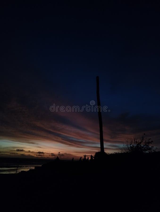 Vibes Sunset in Bali Beach Indonesia Stock Photo - Image of sunset ...