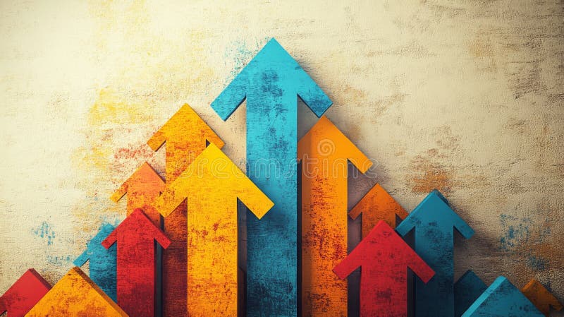 Vibrant Abstract Arrows Pointing Upward - Symbolizing Growth and ...