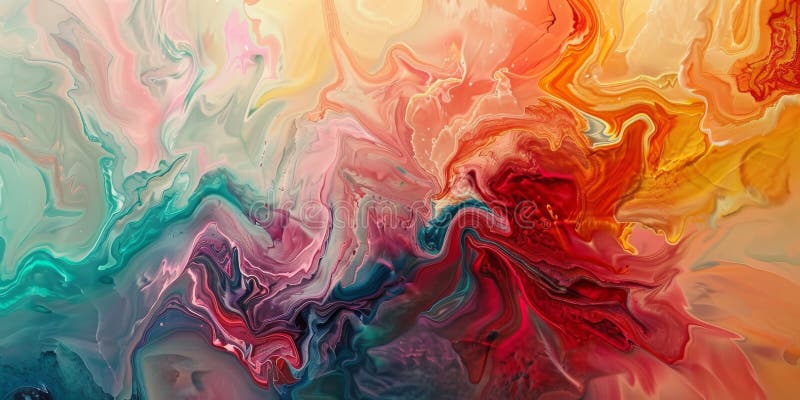 Vibrant Abstract Art with Bold Colors and Dynamic Flow Patterns ...