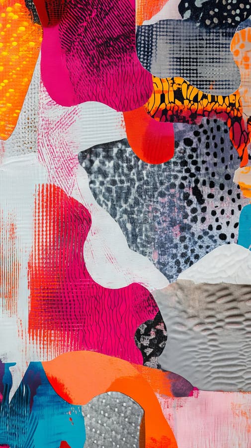 Vibrant Abstract Art with Bold Colors and Textures in a Dynamic Modern ...