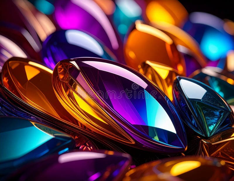 Vibrant Abstract Art with Circular Shapes and Designs Stock ...