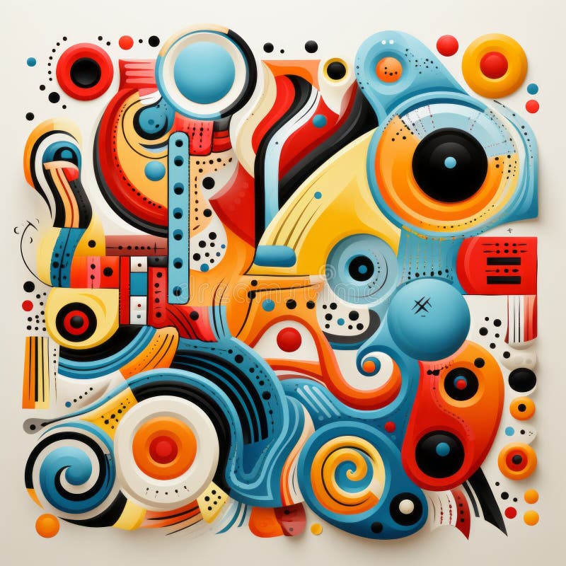 Vibrant Abstract Art: Colorful Geometric Forms and Playful ...