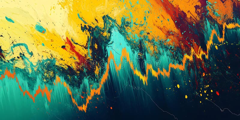 Vibrant Abstract Art Colorful Paint Splatter Background Stock ...